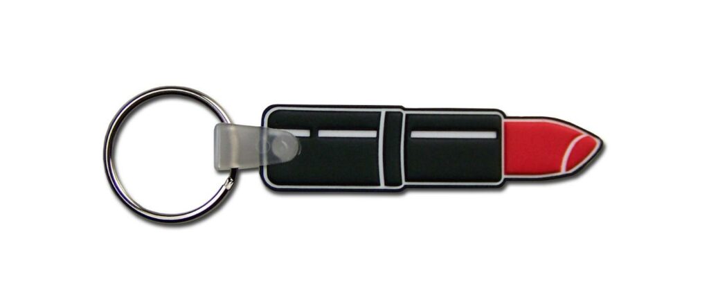 2D PVC Rubber Key Tag USA Made Flexsytems, Custom 2D PVC Key Tag