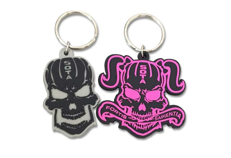 2D PVC Rubber Key Tag USA Made Flexsytems, Custom 2D PVC Key Tag