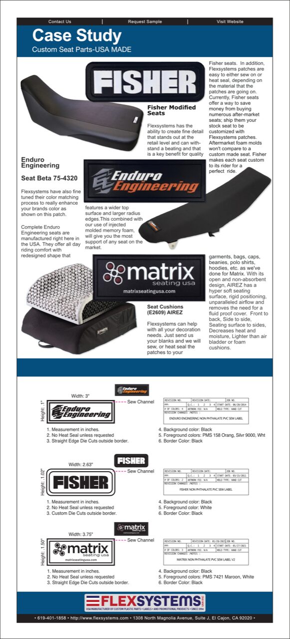 CUSTOM SEAT PARTS - Flex Systems